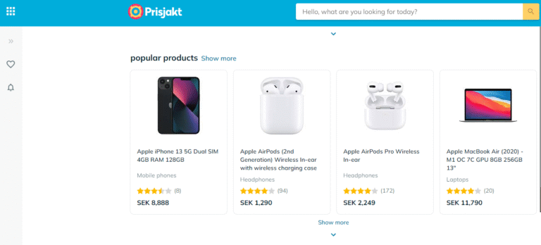 Prisjakt: Price Comparison for Electronics & More