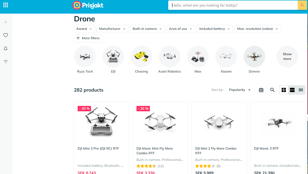 Prisjakt: Price Comparison for Electronics & More